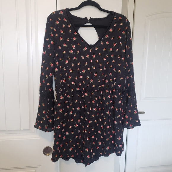 Disney | Pants & Jumpsuits | Disney Princesses Xl Romper Roses Floral ...